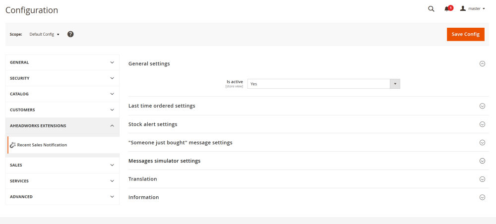 Recent Sales Notification | User Manual
